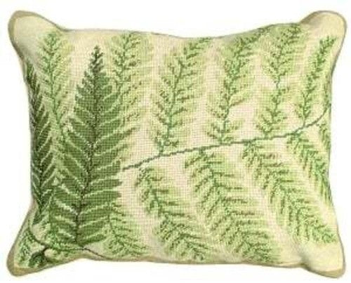 Michaelian Home - Luxury Fern Design Needlepoint Pillow 16"X20" – The ...